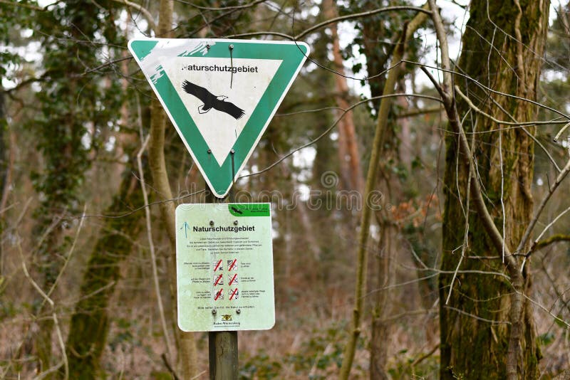 Sign with Behavior Rules at Nature Reserve Luneburg Heath Editorial ...