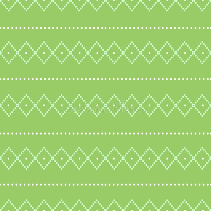 Green Tribal Motif Seamless Pattern Vector Illustration Stock Vector ...