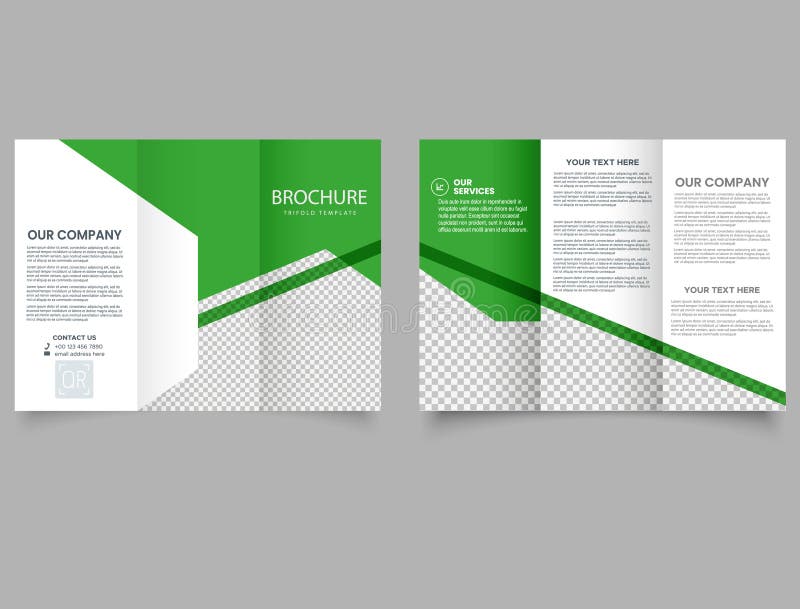Green Trifold Brochure. Creative and Professional Tri Fold Brochure ...