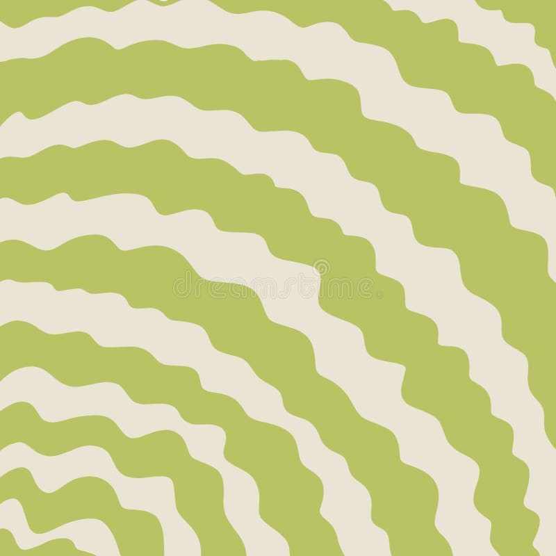 Green Trippy Groovy Stripe 70s Liquid Swirl Pattern Stock Illustration ...