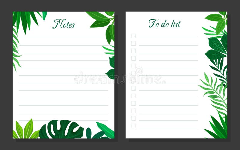 Green Tropical Leaf Frame Card Design Vector Template Stock Vector ...