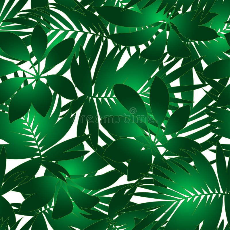 Green tropical pattern. stock vector. Illustration of blue - 38458723