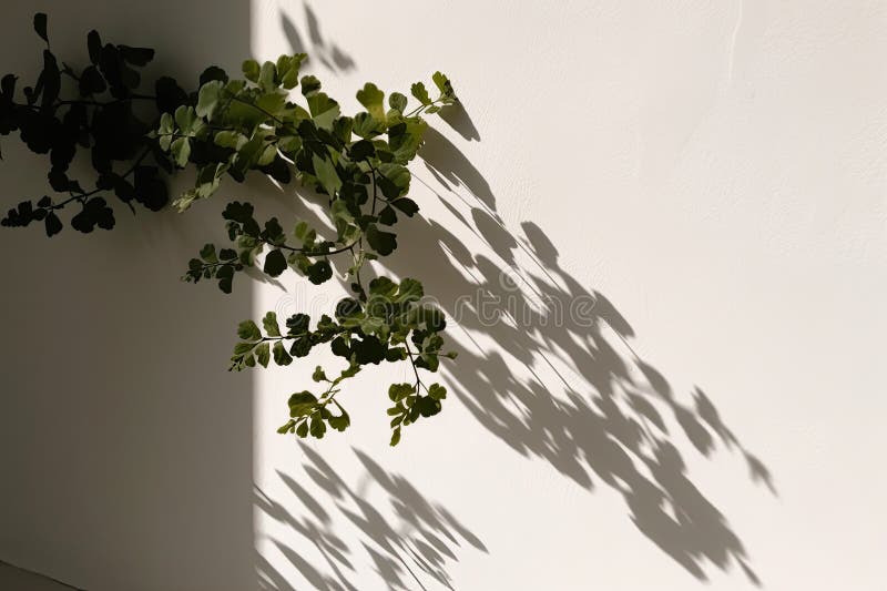 Green Tropical Plant with Shadow. Generative Ai Stock Illustration ...