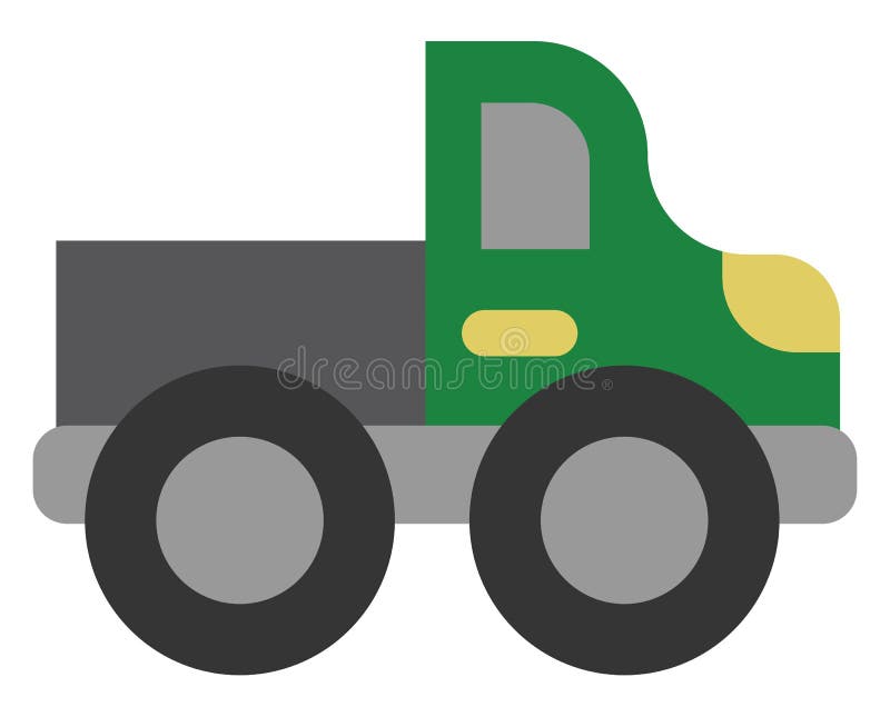 Green Truck, Vector or Color Illustration Stock Vector - Illustration ...