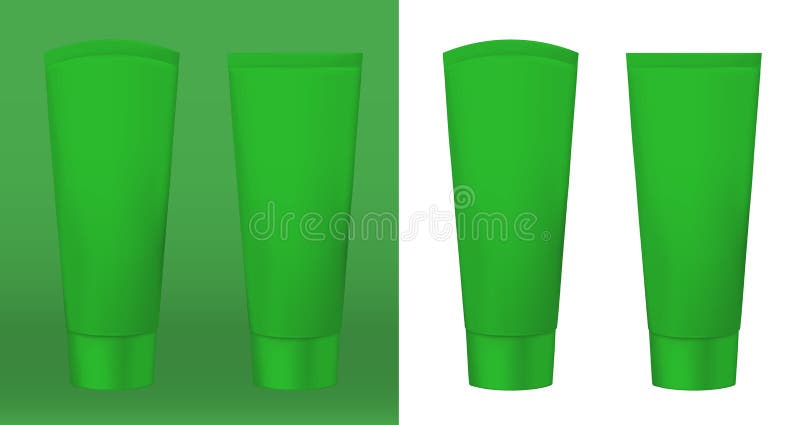Green Tube for Cream or Toothpaste Stock Vector - Illustration of ...