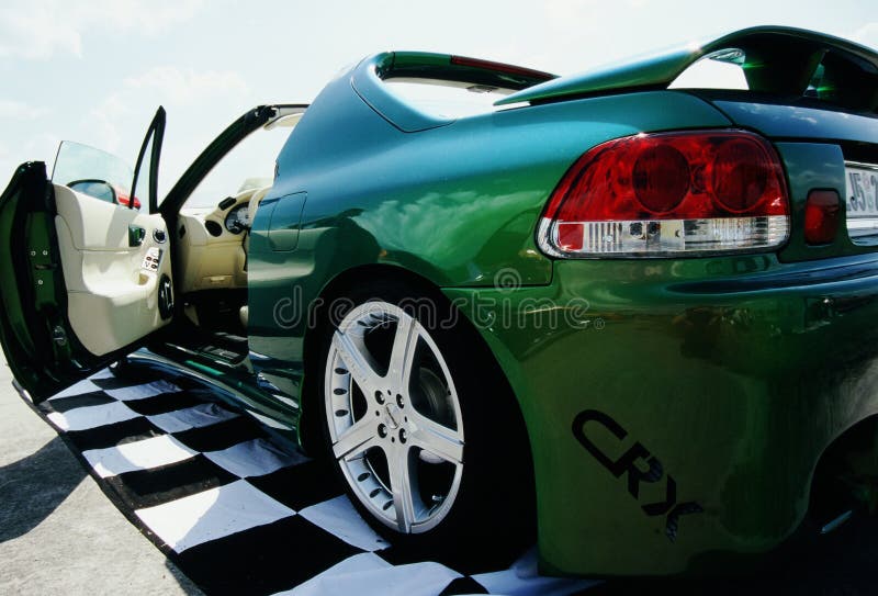 Green tunning car editorial stock image. Image of tunning - 17967594