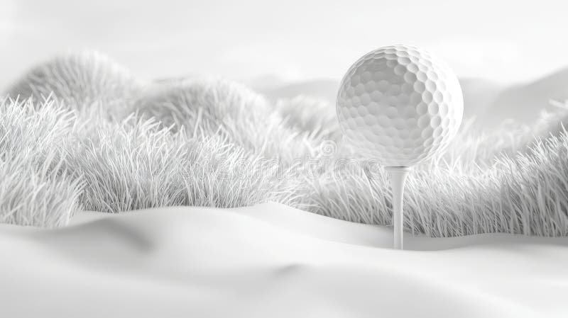 Green Turf and Golf Ball Isolated on White Stock Photo - Image of ...