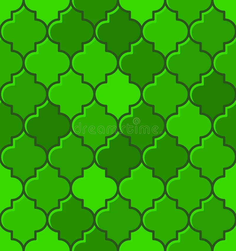 Green Turkish Mosque Seamless Tile Pattern. Vector Stock Vector ...