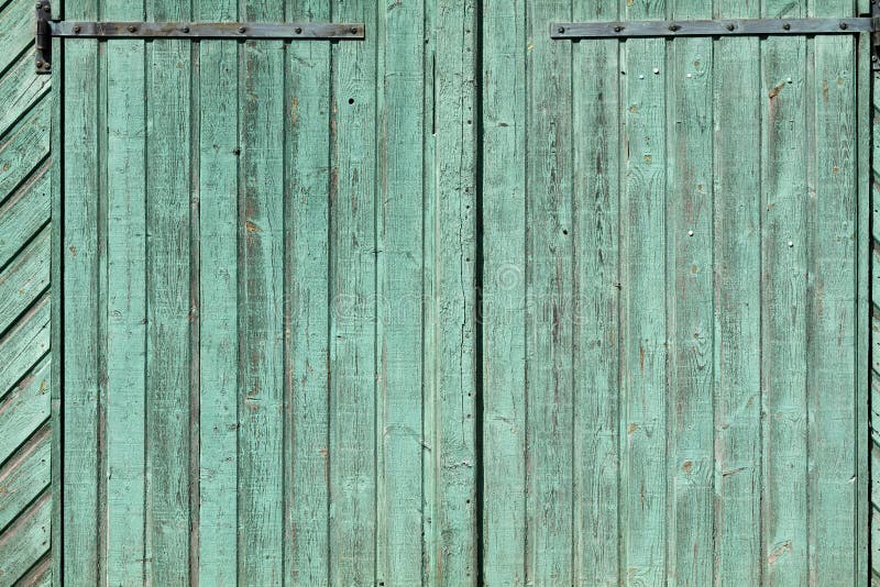 Green wooden gate stock photo. Image of barn, aquamarine - 184846400