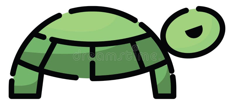 Green turtle, icon stock vector. Illustration of graphic - 258922242