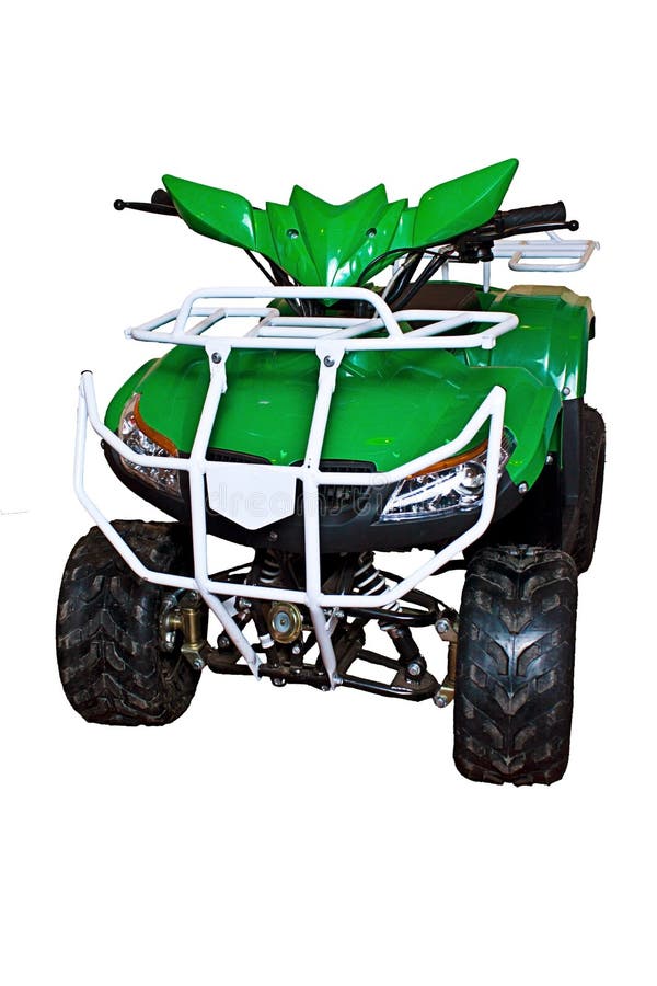 Green a-tv Quad Bike Isolated Stock Photo - Image of motorcycle ...