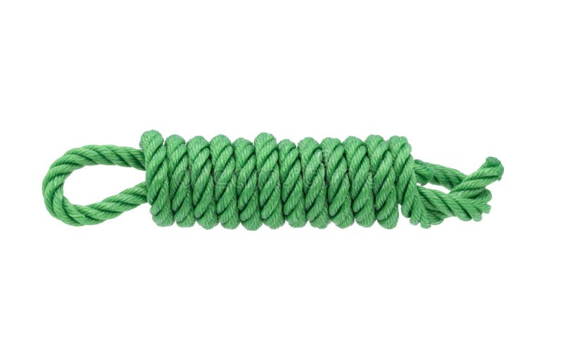 Green Twisted Rope Isolated Stock Photo - Image of knot, gibbet: 276794636