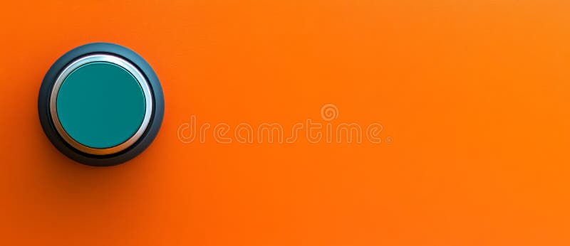 Green Two-pin Power Socket on a Lively Orange Background, with Room for ...