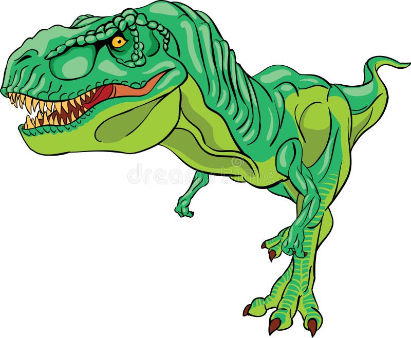 Green tyrannosaurus rex stock illustration. Illustration of dinosaur ...