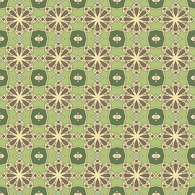 Green Universal Vector Seamless Patterns, Tiling. Geometric Ornaments ...