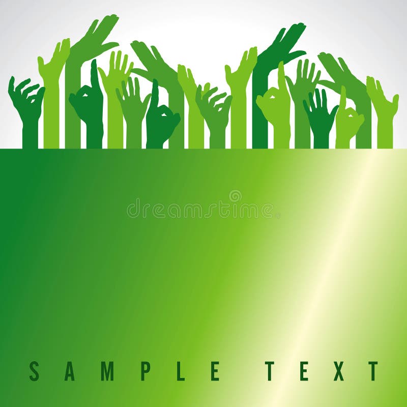 Green Up Hands- Illustration Stock Vector - Illustration of person ...