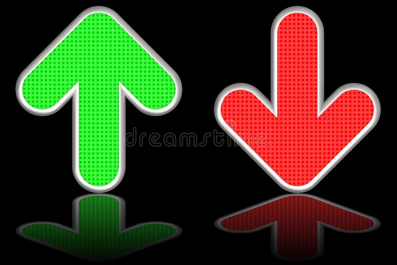 Up and down color arrows stock illustration. Illustration of thin - 48966653