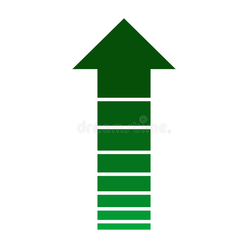 Green Upward Arrow Gradient Bars, Economic Growth and Prosperity Up ...