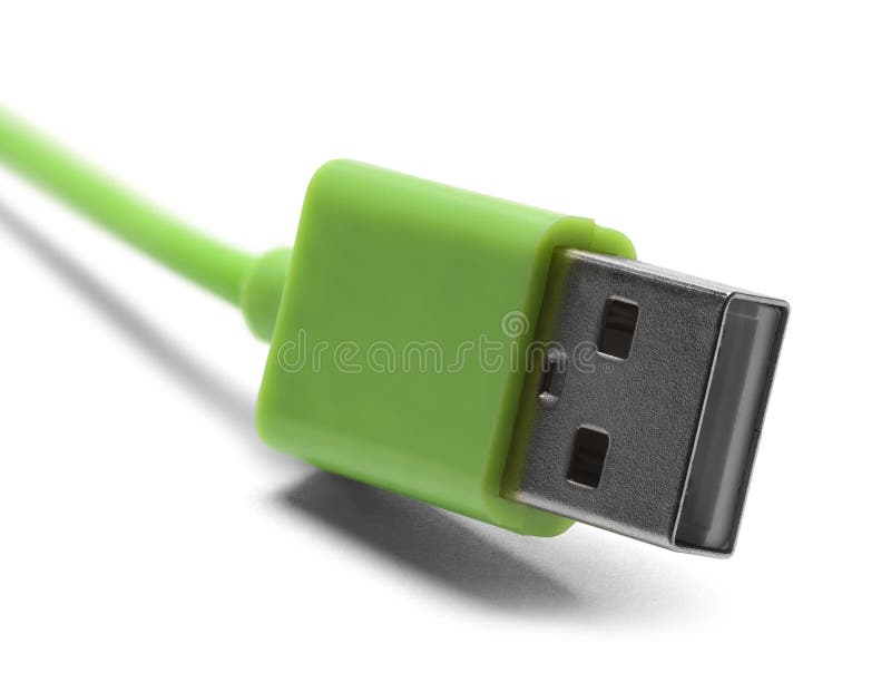Green USB Cable stock photo. Image of computer, interior - 59442062