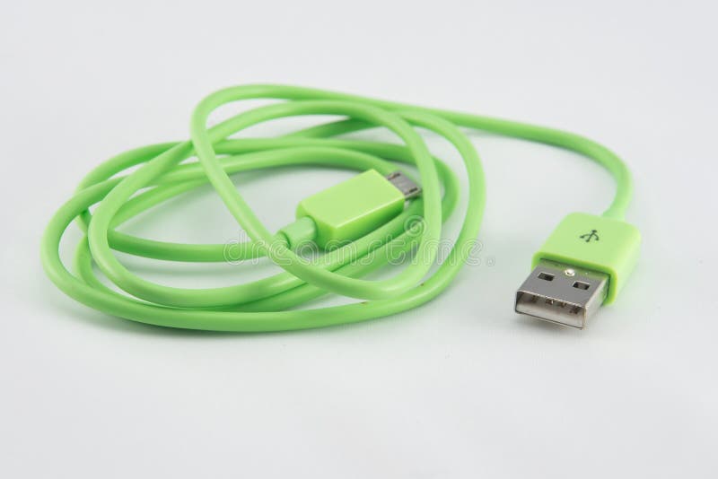 Green USB Data Link stock photo. Image of communication - 35332966