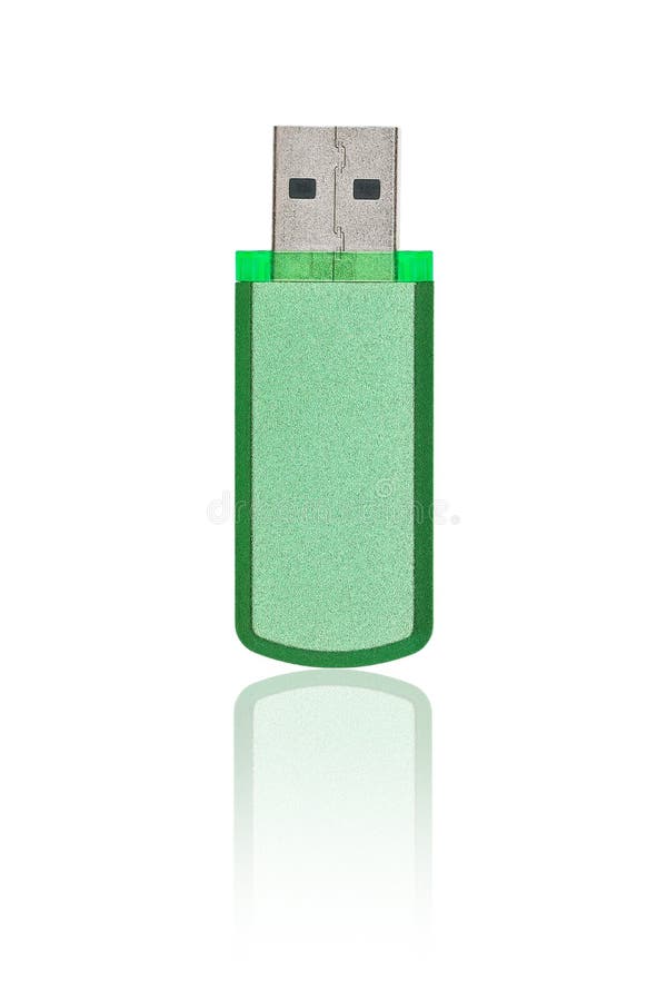 Green USB Isolated on White Stock Image - Image of copy, close: 62811561