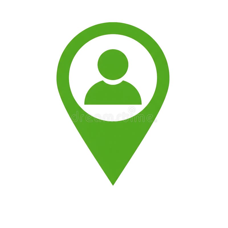 Green User Location Pin Icon Vector Stock Image - Illustration of ...