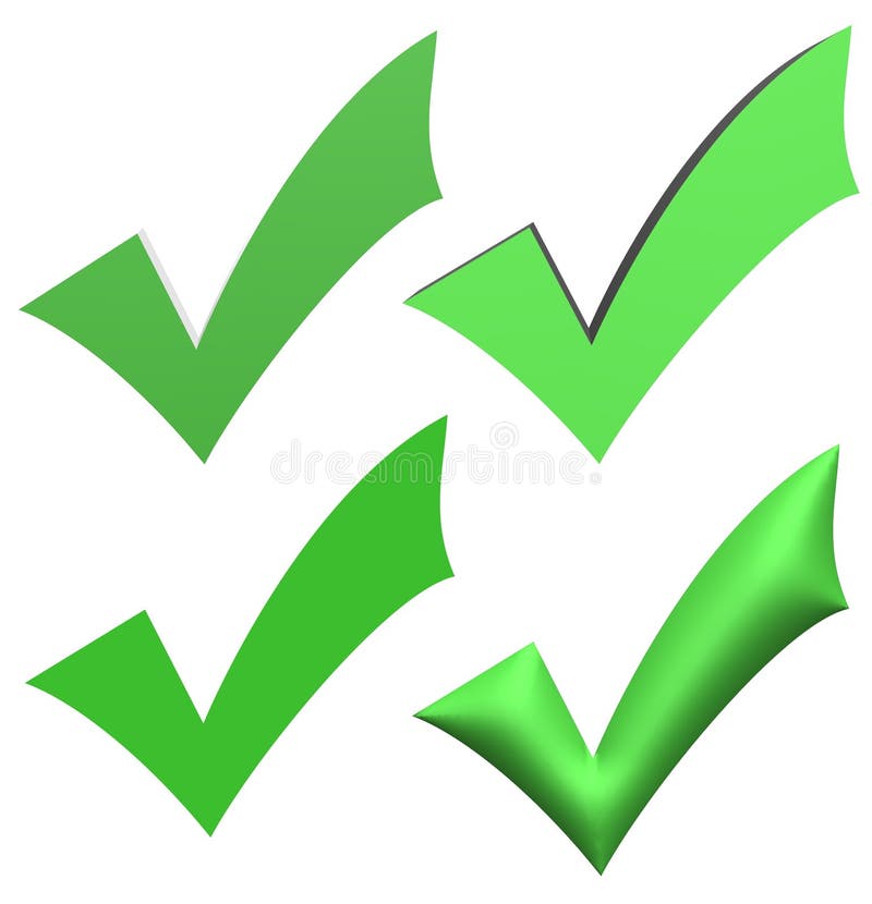 Green V check marks stock illustration. Illustration of validation ...