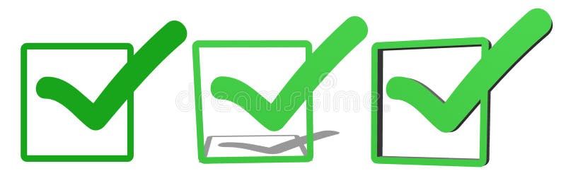 Green V check marks stock illustration. Illustration of validation ...