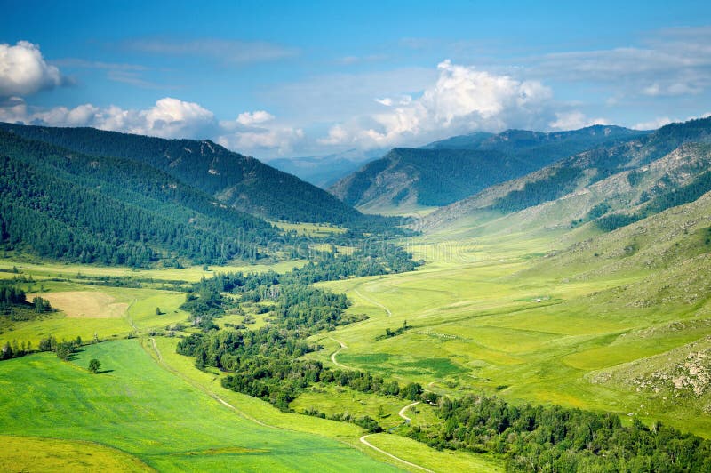 Green valley stock image. Image of beautiful, highlands - 5338311