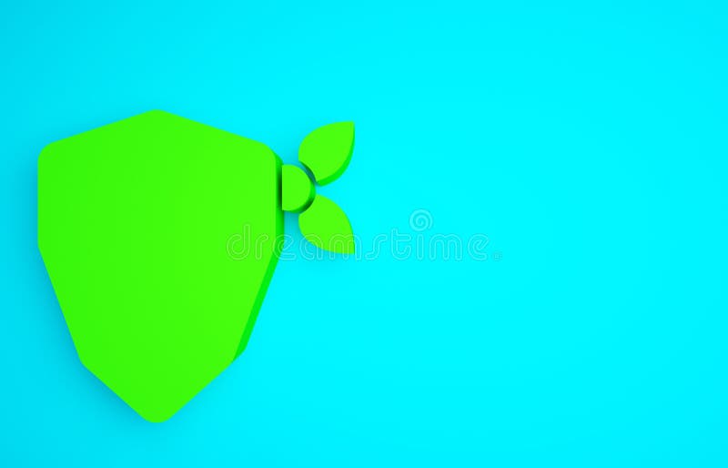 Green Vandal Icon Isolated on Blue Background. Minimalism Concept Stock ...