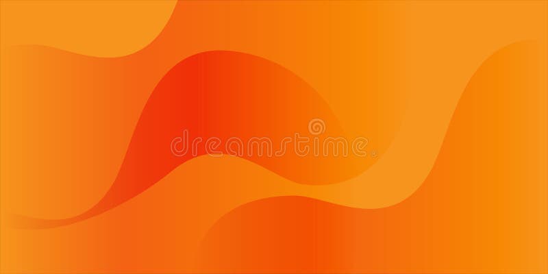 Orange Vector Abstract Background with Gradient Shadow and Curvy Lines ...