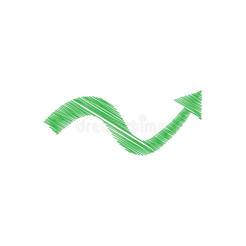 Green Hand Drawn Arrow Element Vector. Collection of Doodle Arrows ...