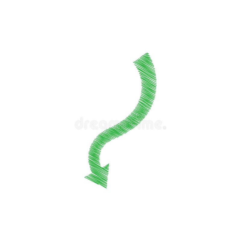 Green Hand Drawn Arrow Element Vector. Collection of Doodle Arrows ...