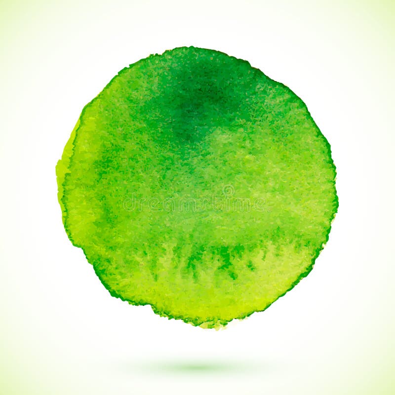 Green Vector Isolated Watercolor Paint Circle Stock Vector ...