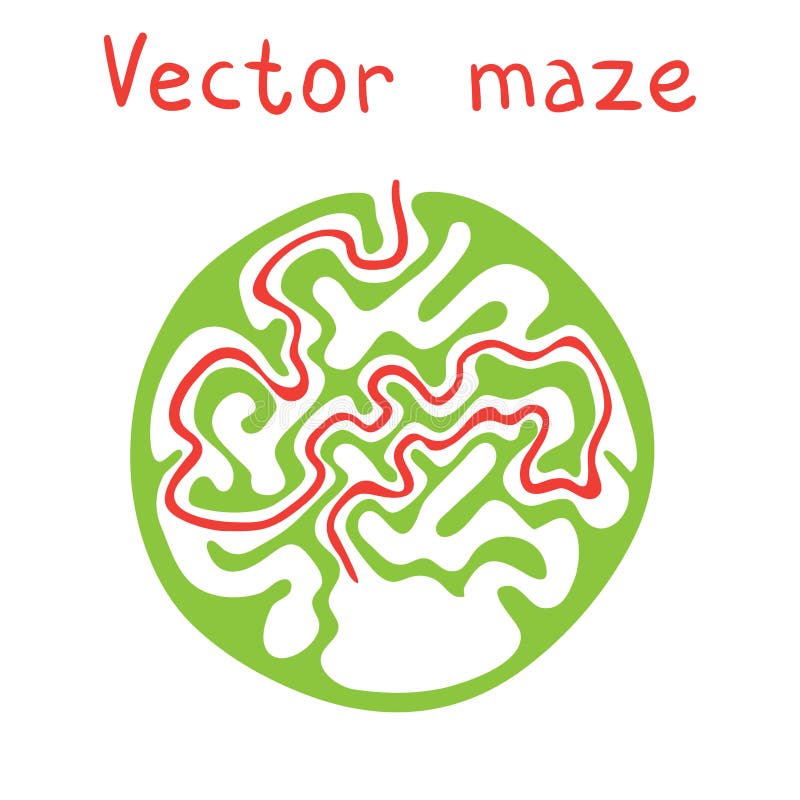 Green vector maze stock vector. Illustration of graphic - 51460799