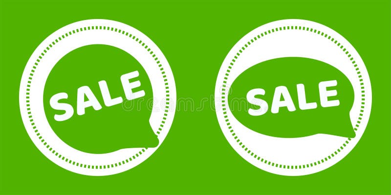Green vector sale stickers stock vector. Illustration of bubbles ...