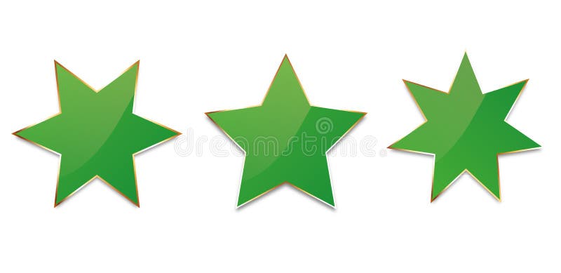 Green Vector Stars for Customer Produkt Rating on White Background ...