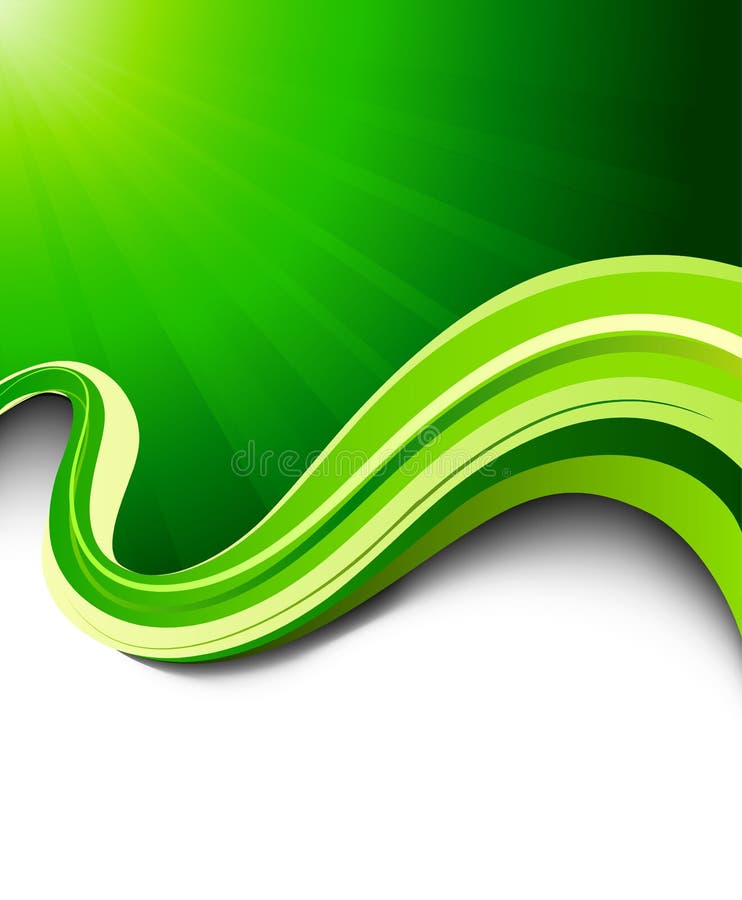 Green vector wave stock vector. Illustration of card, idea - 8292131