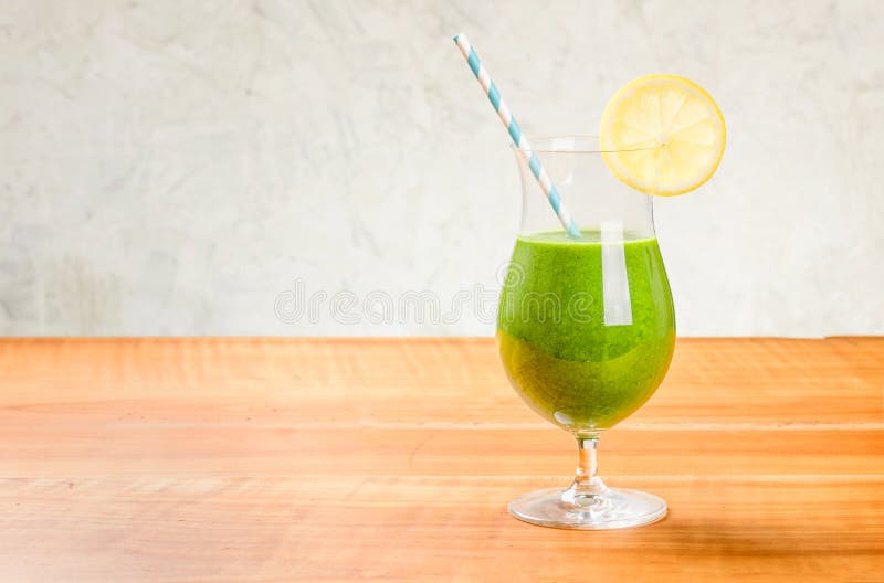 Green Vegetable Cocktail with Copy Space Stock Image - Image of organic ...