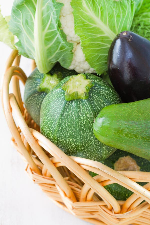 Green vegetables in basket stock photo. Image of vegetables - 31096062