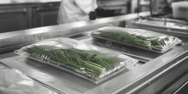 Green Vegetables Being Transported on a Moving Conveyor Belt Stock ...