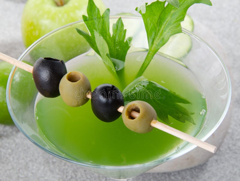 Green vegetables cocktail stock image. Image of juice - 43361313