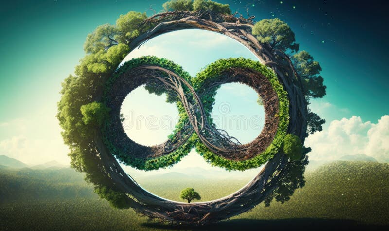 Green Vegetation Conception Of Eco And Nature Circular Shape Of