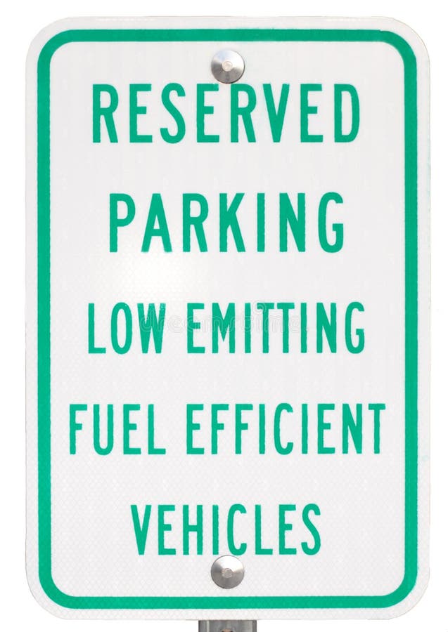 Green Vehicle Reserved Parking Sign Stock Image - Image of privelege ...