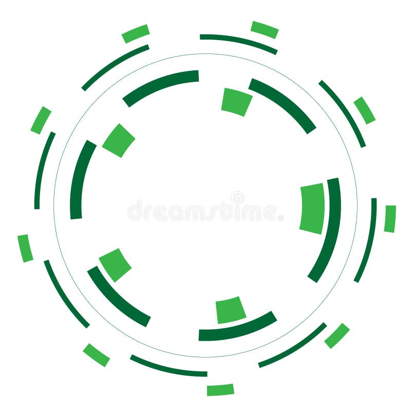 Green Version - Random Circles with Dashed Lines, Randomness, Circular ...