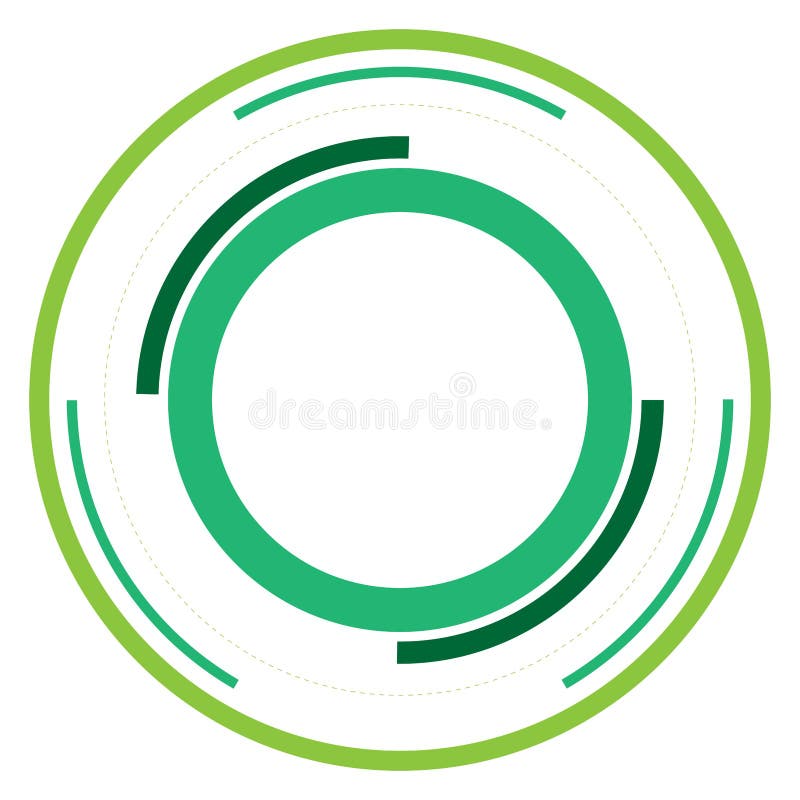 Green Version - Random Circles with Dashed Lines, Randomness, Circular ...