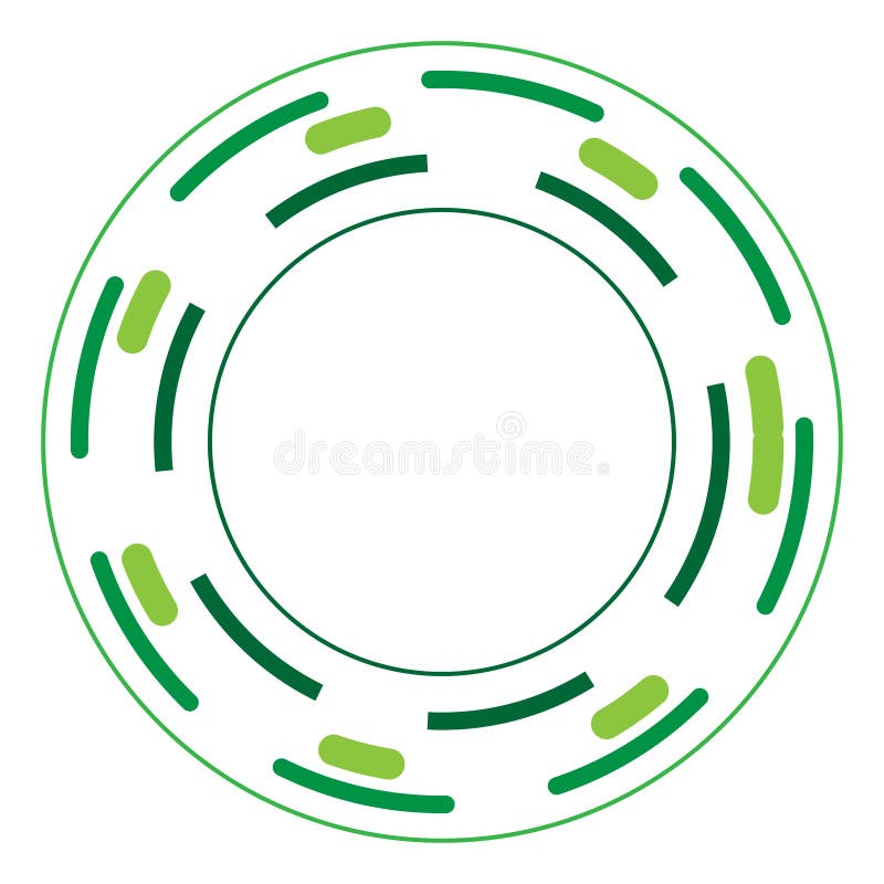 Green Version - Random Circles with Dashed Lines, Randomness, Circular ...