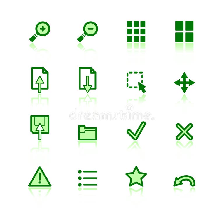 Green viewer icons stock vector. Illustration of green - 2058500