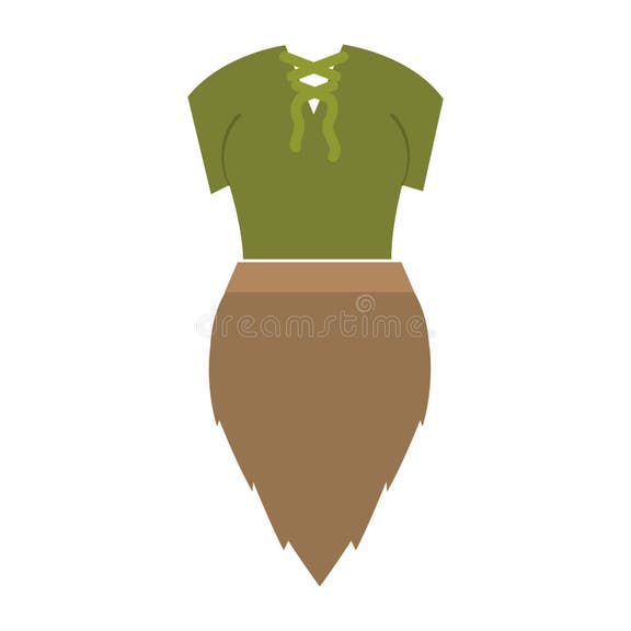 Green Viking Tunic Set. Vector Stock Illustration - Illustration of ...