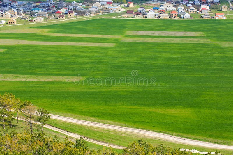 Village and Field stock photo. Image of outdoor, bucovina - 232274060